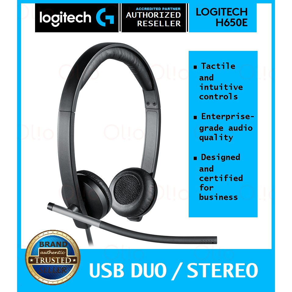LOGITECH Headset (H650E USB Noise Cancelling Authentic Brand New ...