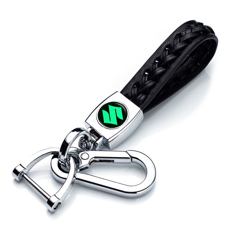 New Upgrade Luminous Car Keychain Personalized Sheepskin Leather Key ...