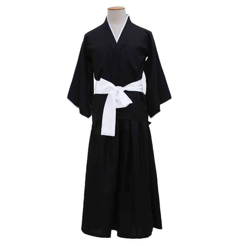 Anime Cos Bleach Kuchiki Rukia Cosplay Costume Wigs and Kimono Uniform ...