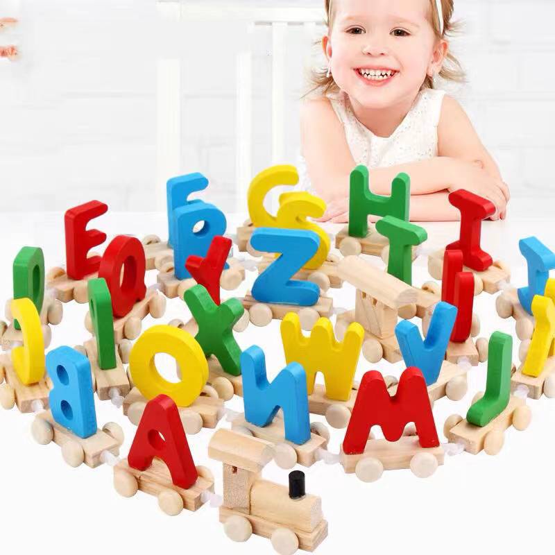 Alphabet Train ABC Car Fun Learning Educational Wooden Toy | Shopee ...