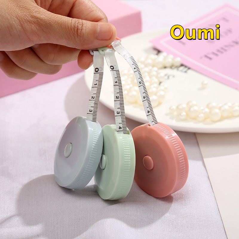 Oumi 1.5m Round Soft Tape Measure Clothes Measuring Retractable Push ...