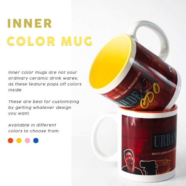 Personalized Custom Design Inner Color Mugs 11oz | Shopee Philippines