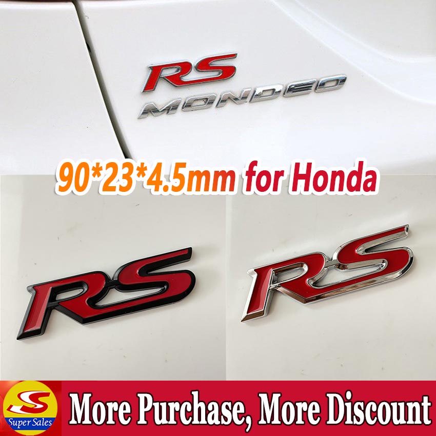 Metal 3D Badge Grille RS Logo Car Sticker Applique Car Styling for ...