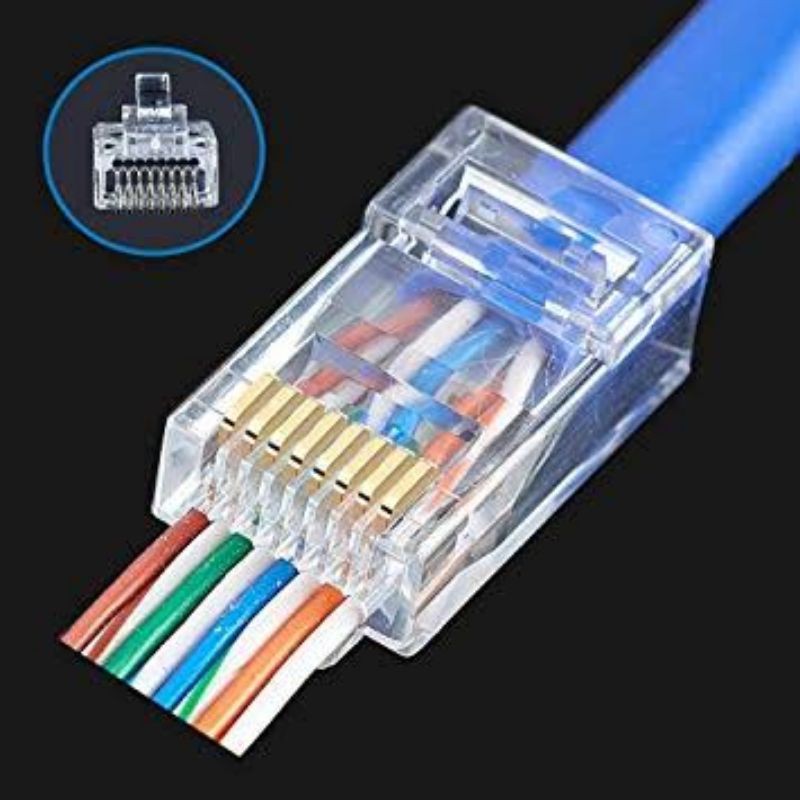 3pcs RJ45 High Quality Pass Through and Non-Pass Through Connector for ... 3pcs RJ45 High Quality Pass Through and Non-Pass Through Connector for ...