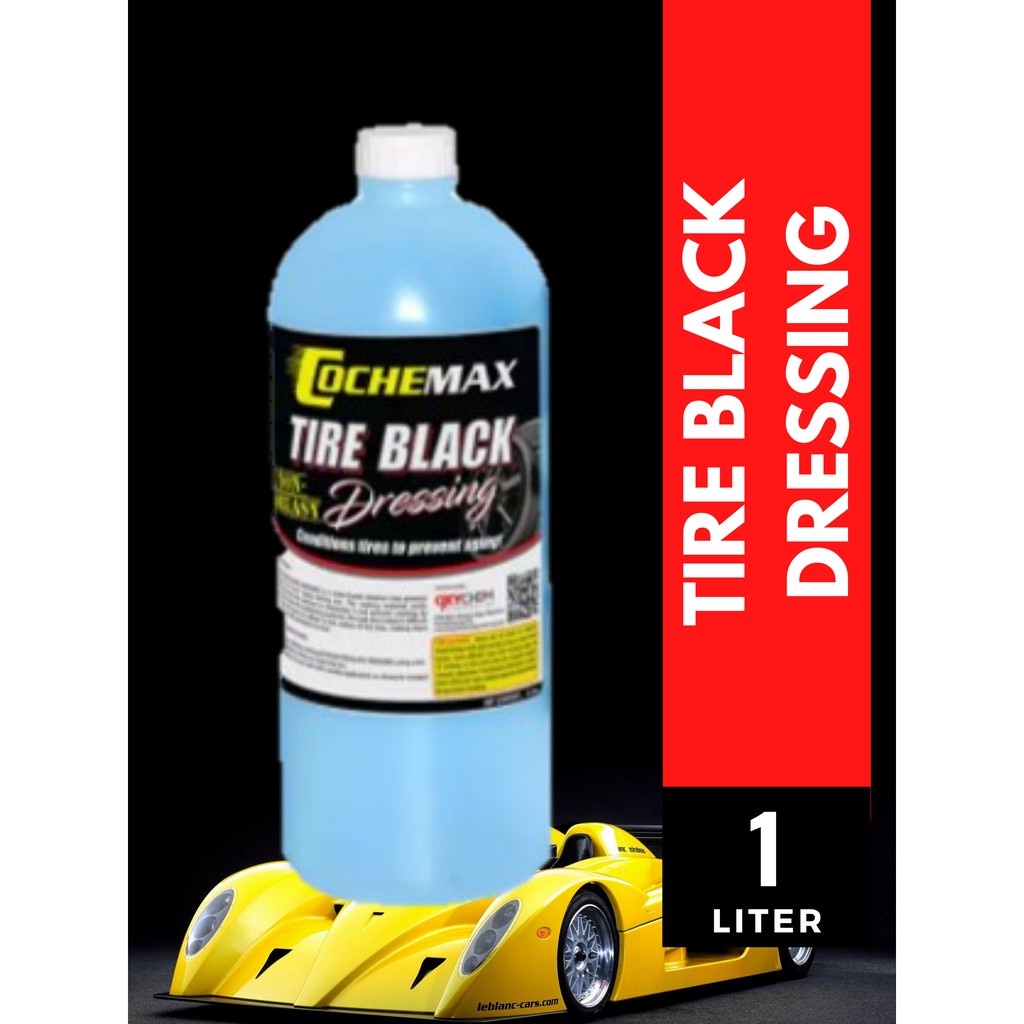 COCHEMAX Tire Black 1 LITER (Brightener Gloss Shine Dressing Polish Car ...