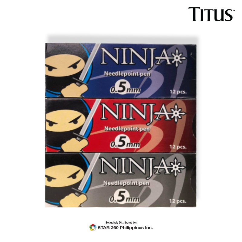 Titus Ninja Pens Bundle (Black, Blue, Red) | Shopee Philippines