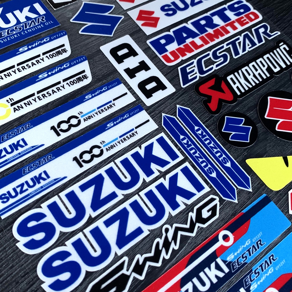 Suzuki Motorcycle Stickers Reflective Motorbike Trunk Body Decalfor ...