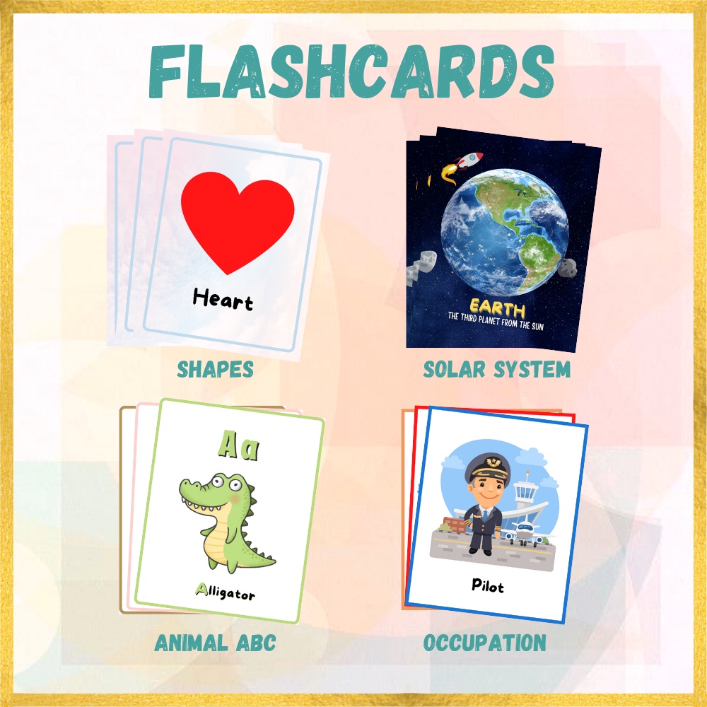 Laminated Educational Flashcard for toddlers / Educational Toys / ABC ...