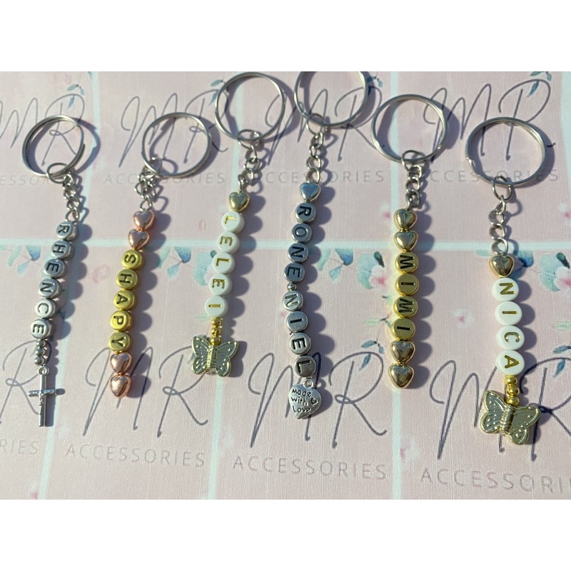 Gold / Silver Keychain Personalized name | Shopee Philippines