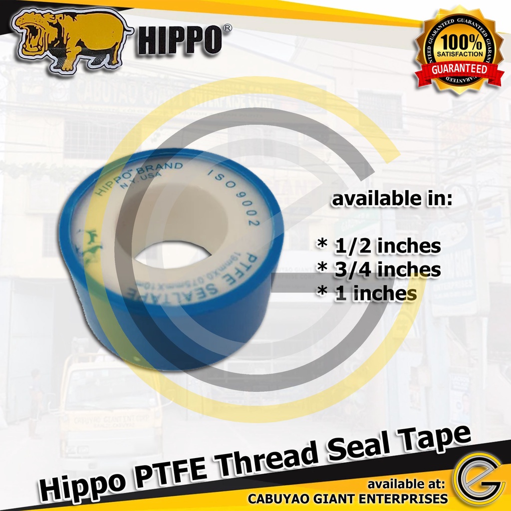 Hippo PTFE Thread Seal Tape / Teflon Tape [ 1/2 inches | 3/4 inches | 1 ...