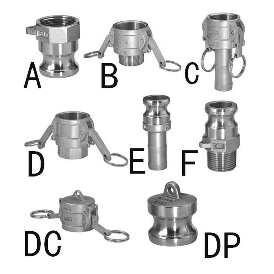 DN15/20/25/32/50 1/2" 3/4" 1" 2" Camlock Groove Fitting 304 Stainless ...