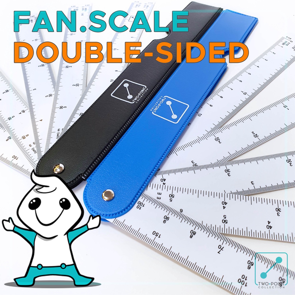 Fan Scale 5-Blade Metric Ruler DOUBLE-SIDED - EXCLUSIVE | Shopee ...