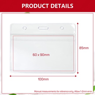 Transparent Plastic Id Holder With Zip Lock Vertical & Horizontal Case ...