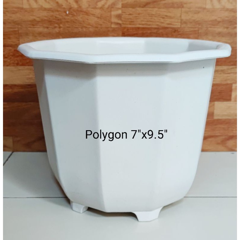 10 Pcs /Set Polygon Pot 7" Plastic Plant Pot / Makapal / Murang Paso ...