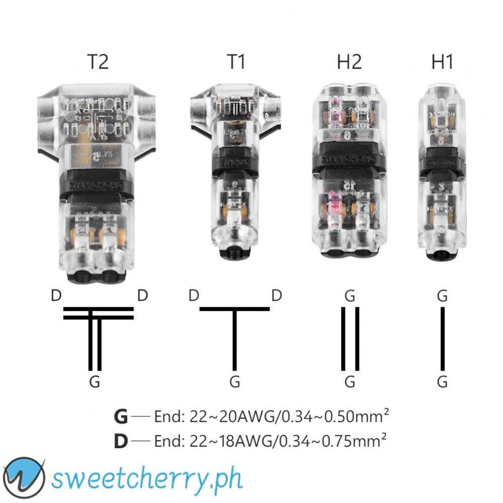 5x T Tap Splice Wire Connectors Low Voltage I Type Terminal Crimp No ...