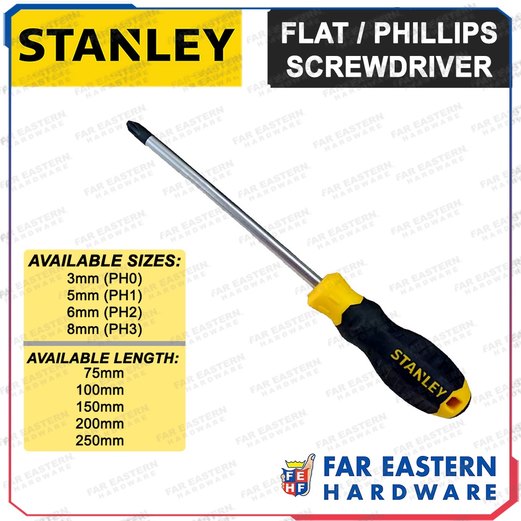 STANLEY Phillips | Flat Screwdriver STHT | Shopee Philippines
