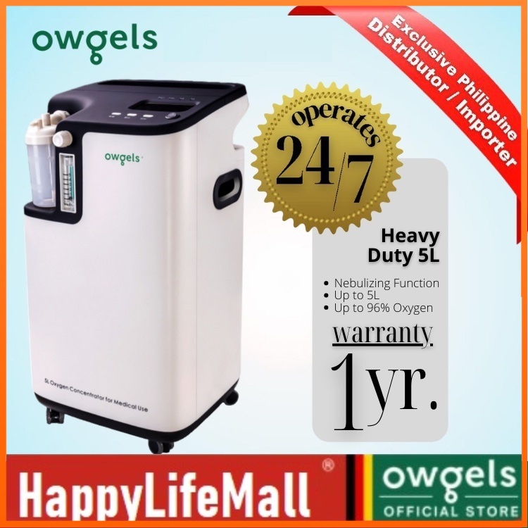 [LOCAL DELIVERY] Owgels Heavy Duty Oxygen Concentrator 5L with 1 YEAR ...