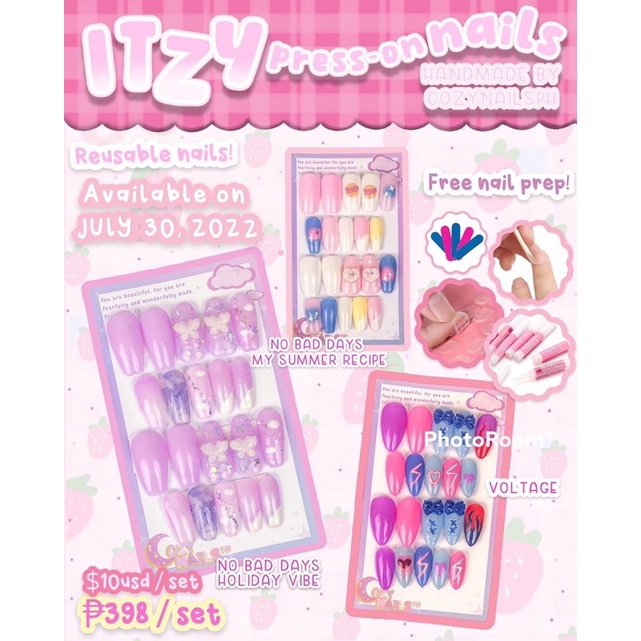 Cozynailsph ITZY inspired Press-on nails | Shopee Philippines