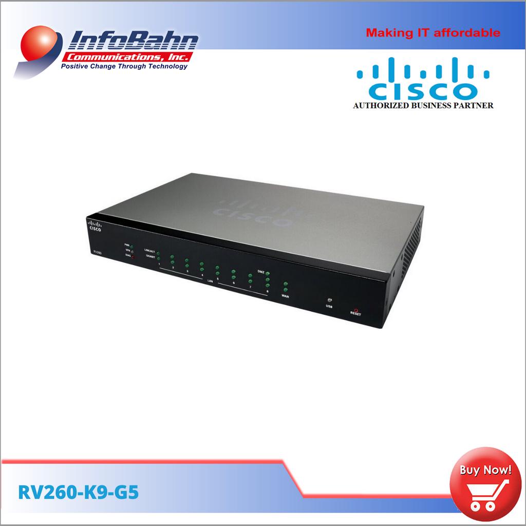 Cisco Rv260 Vpn Router Firewall Rv260-K9-G5 Infobahn | Shopee Philippines