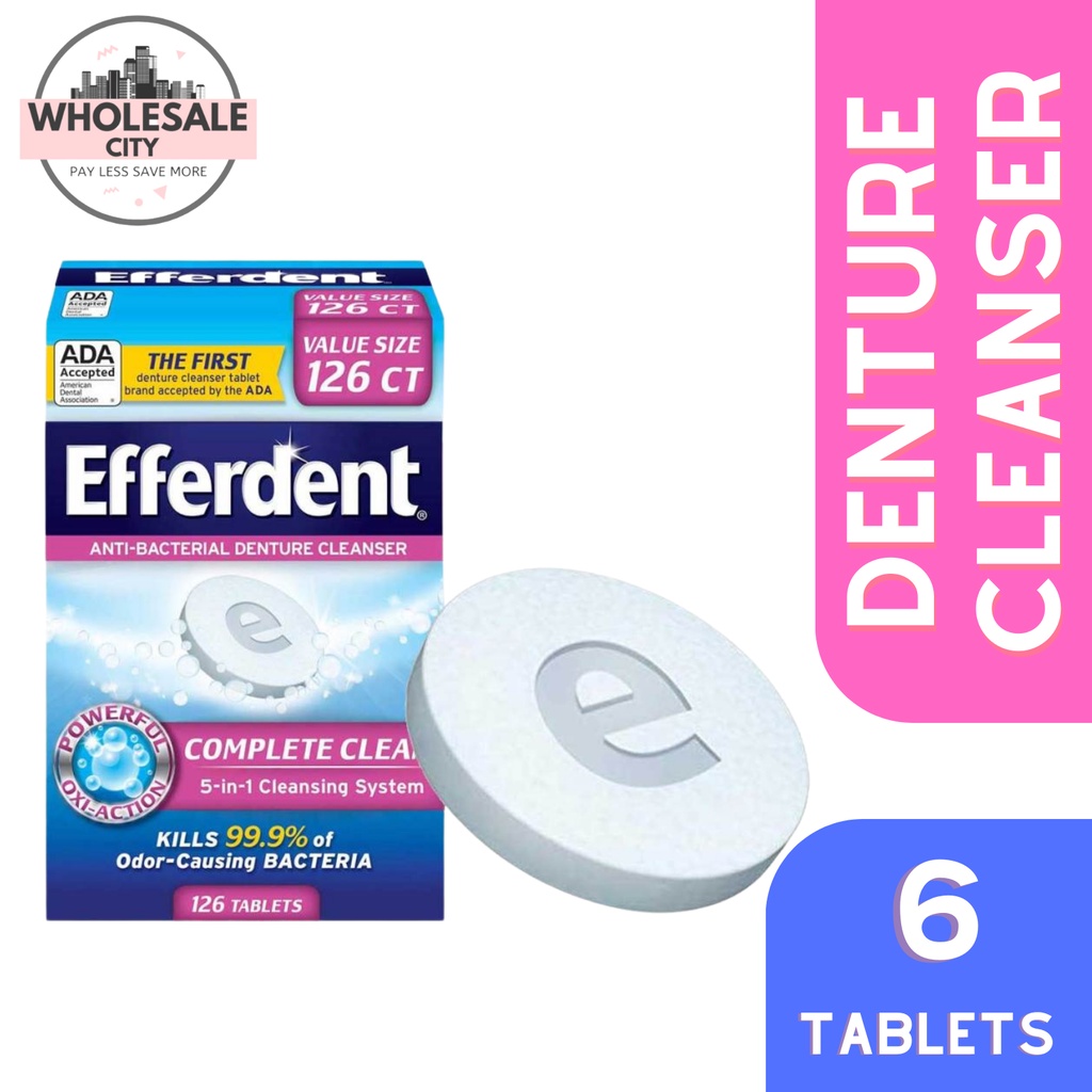 Efferdent Anti-Bacterial Denture Cleanser COMPLETE CLEAN 6 tabs ... Efferdent Anti-Bacterial Denture Cleanser COMPLETE CLEAN 6 tabs ...