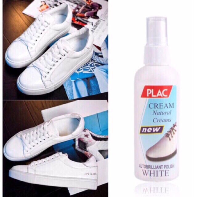 Magic shine and Clean Plac Auto Brilliant shoe polish white | Shopee ...