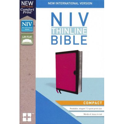 NIV THINLINE BIBLE COMPACT PINK AND BROWN, IMITATION LEATHER | Shopee ...
