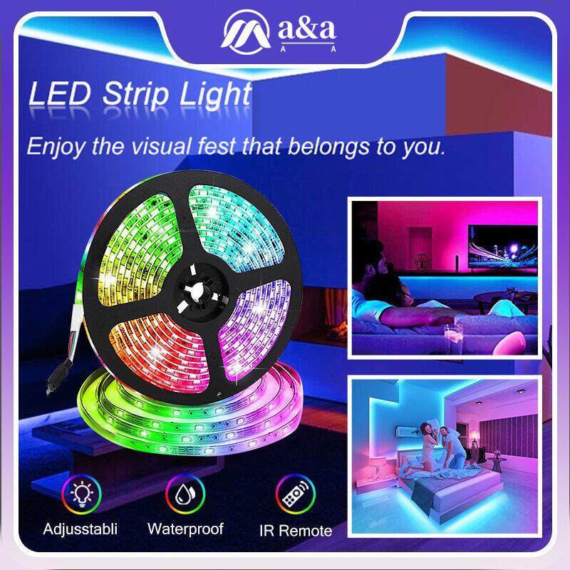 A&AAA LED Strip Lights for Ceiling 5M 10M 15M 20M RGB Strip Light TV ...