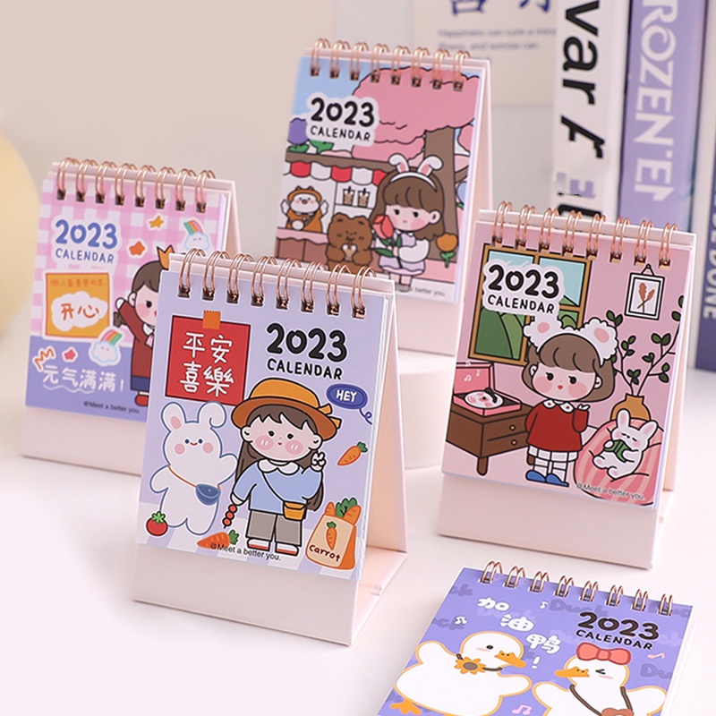 2023 Mini Cartoon Desk Calendar School Office Desktop Vertical Schedule ...