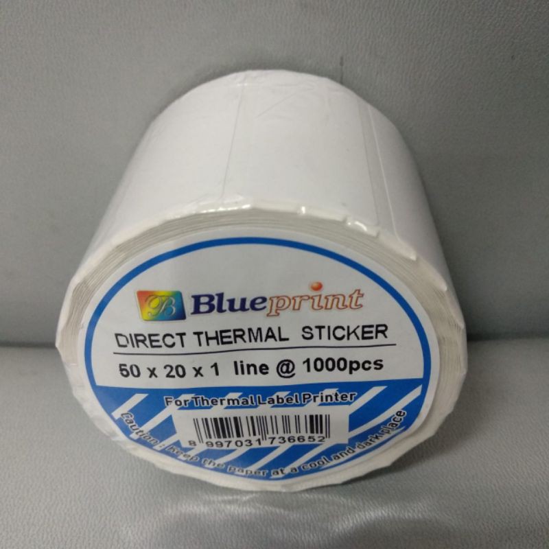 Direct thermal sticker blueprint 50x20 x 1 line 1000 pcs 50 mm x 20 mm ...
