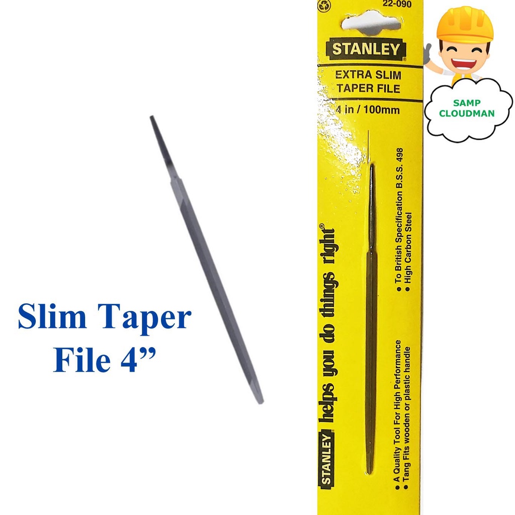 Stanley Extra Slim / Double Extra Slim Taper File 4 inches 100mm Kikil ...