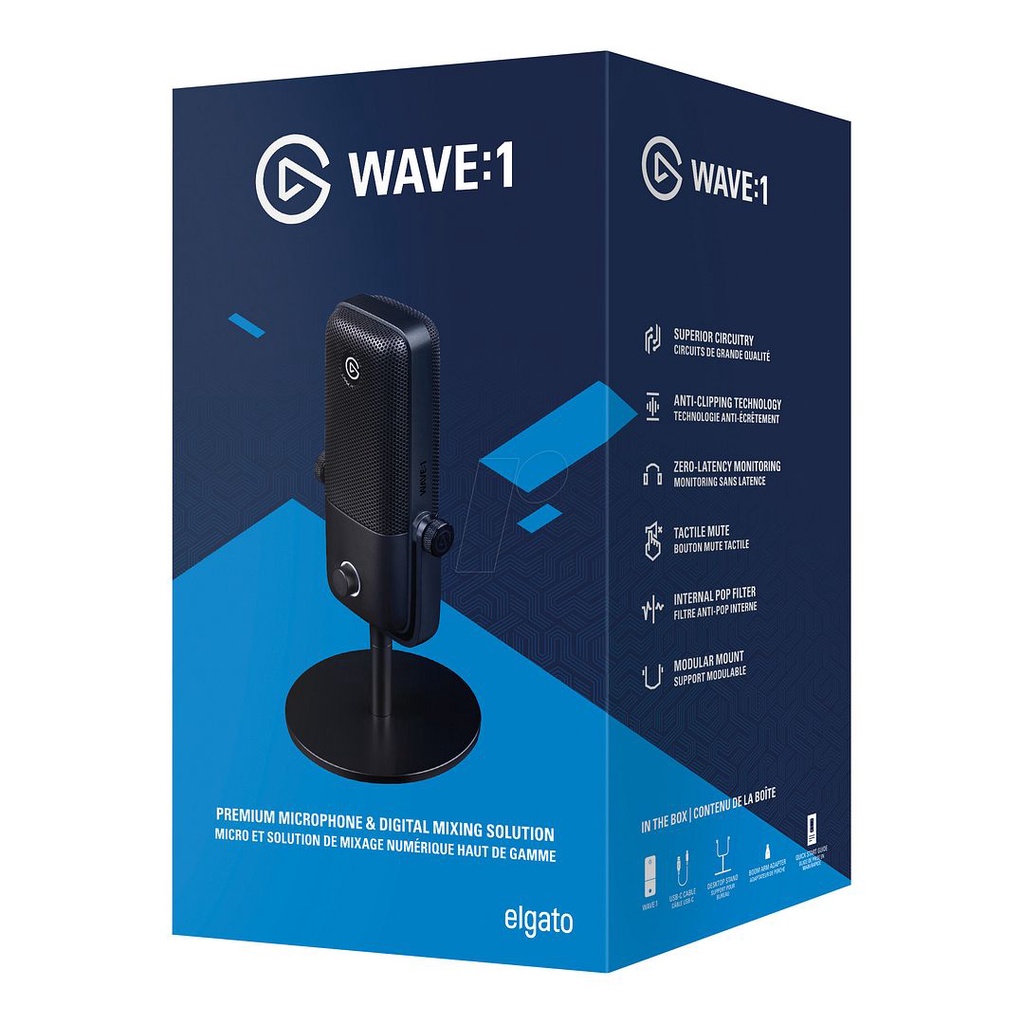 Elgato WAVE:1 Premium USB-C Microphone and Digital Mixing Solution ...