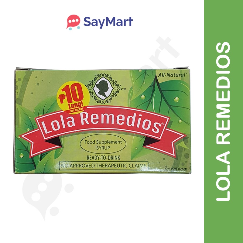 Lola Remedios Food Supplement Syrup 12 Sachets FRESH STOCK | Shopee ...