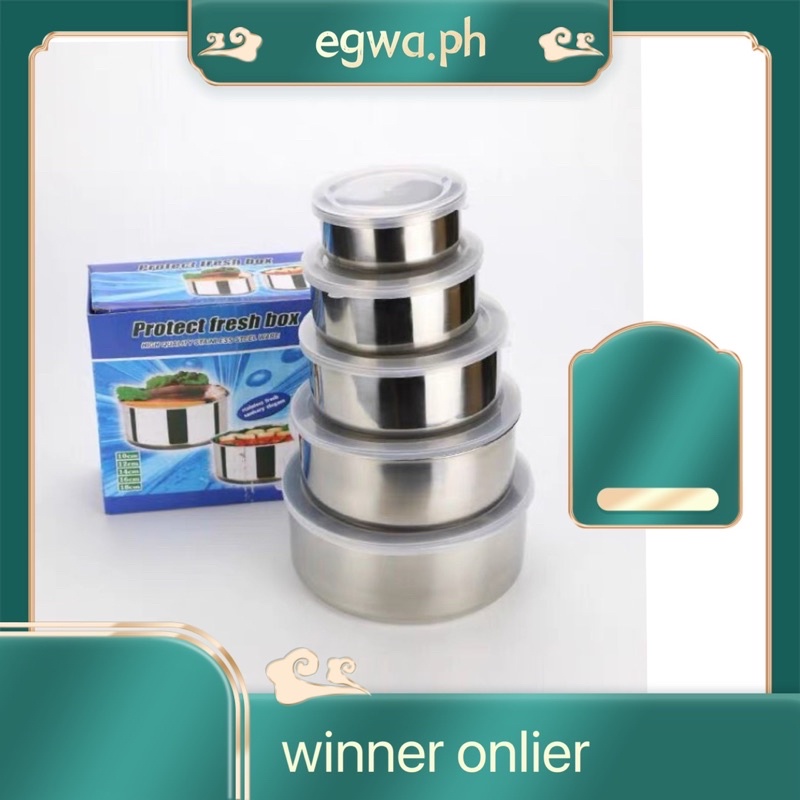 Protect Fresh Box 5 Pieces High Quality Stainless Steel Ware Set lunch ...