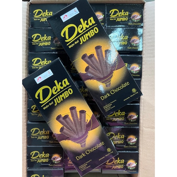 Deka Jumbo wafer sticks stuffed with dark chocolate (Deka Jumbo), 1 box ...