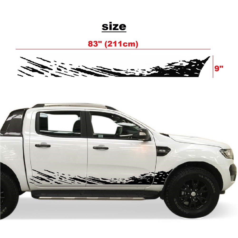 83"x9" 2PCS Car Sticker Bubbles Designs Off-Road Mud Splash Decal ...