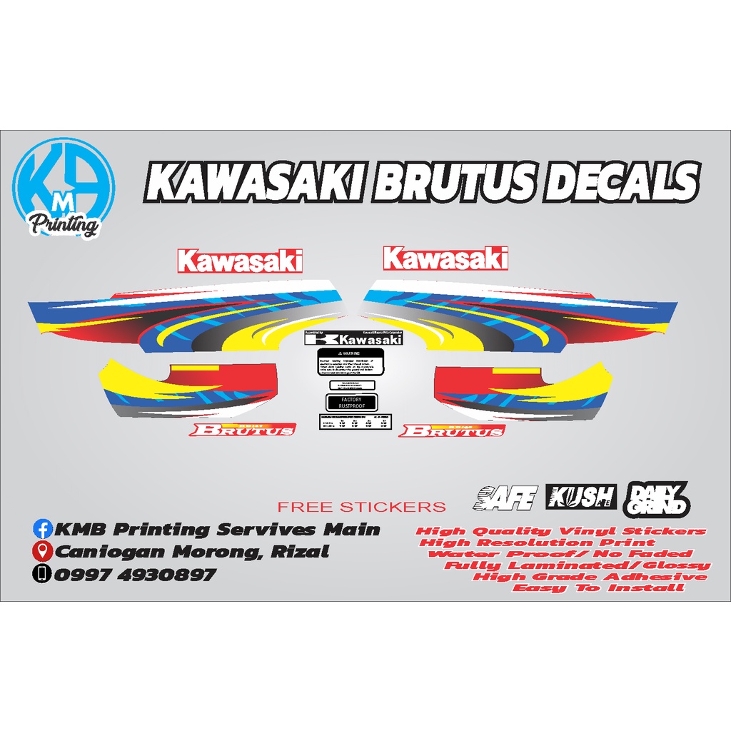 Kawasaki Brutus HD3 Sticker Decals | Shopee Philippines