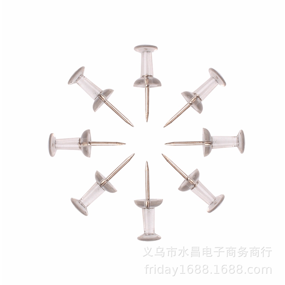 JLQ 50pcs Transparent Pushpin Transparent Thumbtack Pins Wall Studs For ...
