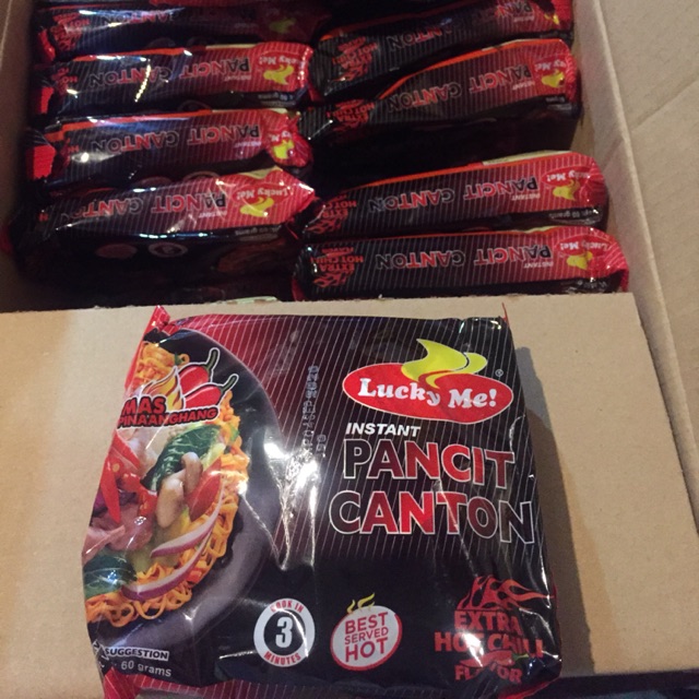 Lucky Me Instant Pancit canton 60 grams chilimansi and extra hot chili ...