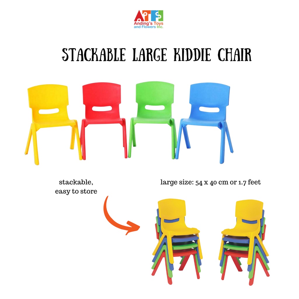 Large Kiddie Chair Study Chairs Mini Stool Kids Furniture Stackable Eco ...