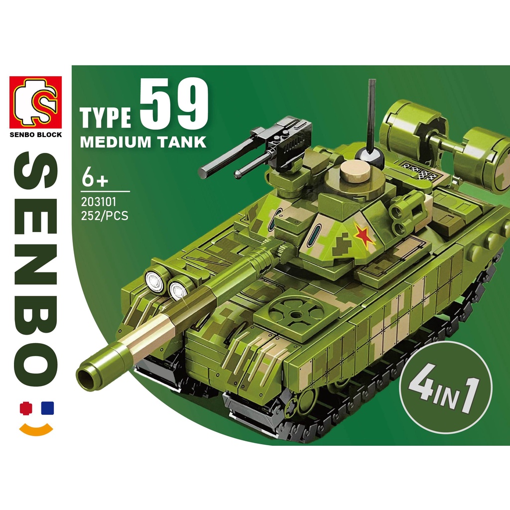*Alloy Toy* SEMBO BLOCK TANK CAR TOY MODEL 96 TYPE 4IN1 203101-203104 ...