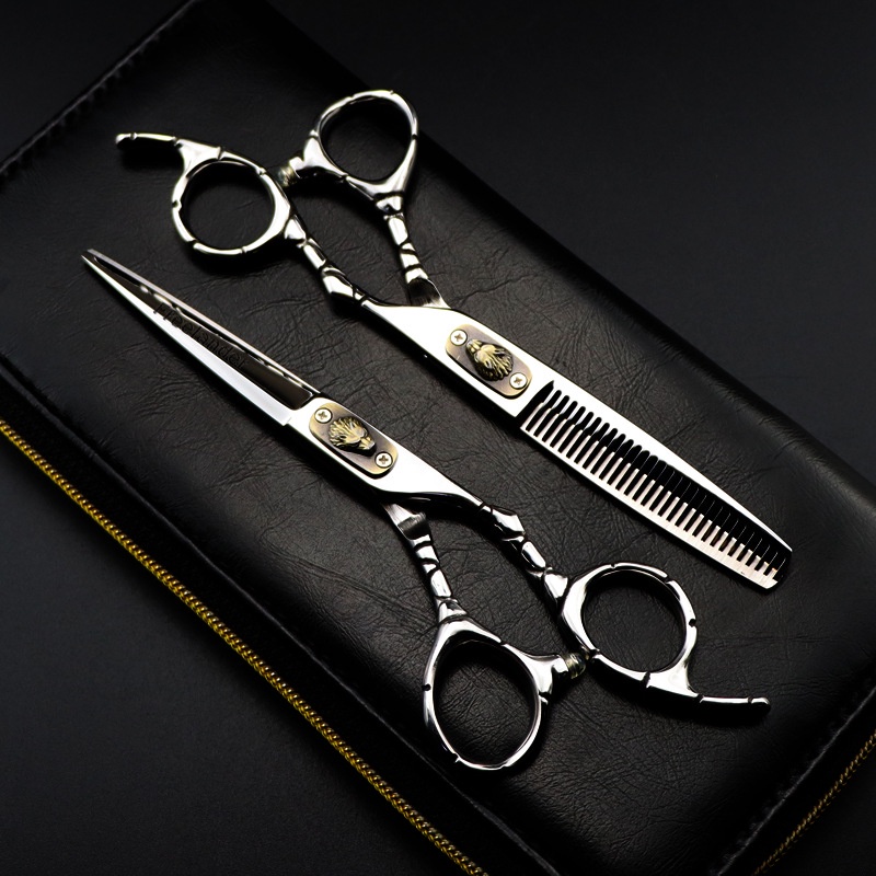 6.0 Inch Freelander Wolf Head Style HairScissor Flat Cut Thinning ...