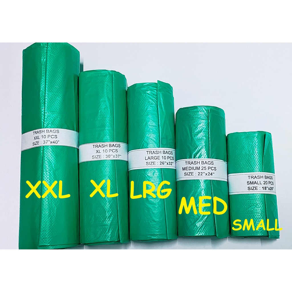 BIODEGRADABLE Garbage Bag Trash bag Green S/M/L/XL/XXL | Shopee Philippines