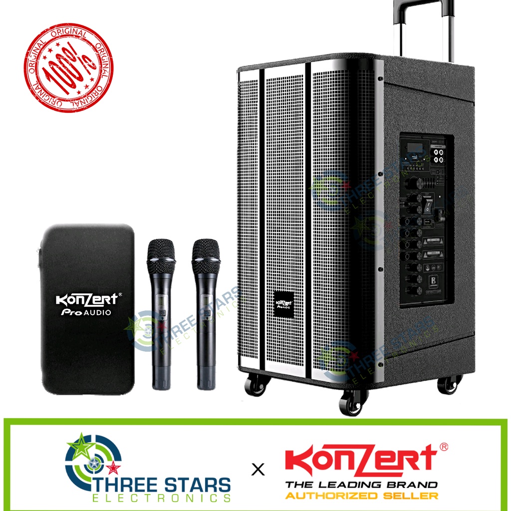 2022 Konzert 1pc PM-12 PRO 600W Active Portable Trolley Speaker with Bluetooth, USB/SD Playback ...