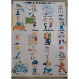 Jobs and Occupation A4 laminated chart (teacher Pher) | Shopee Philippines