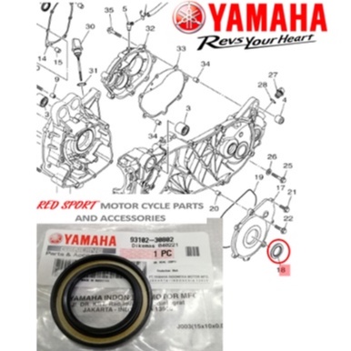 OIL SEAL PULLEY SIDE for NMAX 155 V1 YAMAHA GENUINE (93102-30802 ...