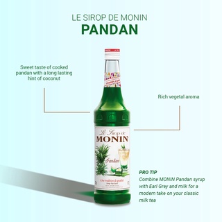 Monin Pandan Syrup 700ml (fragrant screwpine) | Shopee Philippines