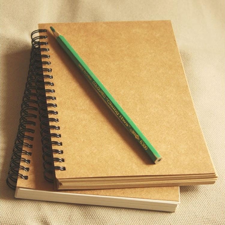 Student Memo Dream Notebook Paper Notepad Blank Diary Kraft Vintage ...