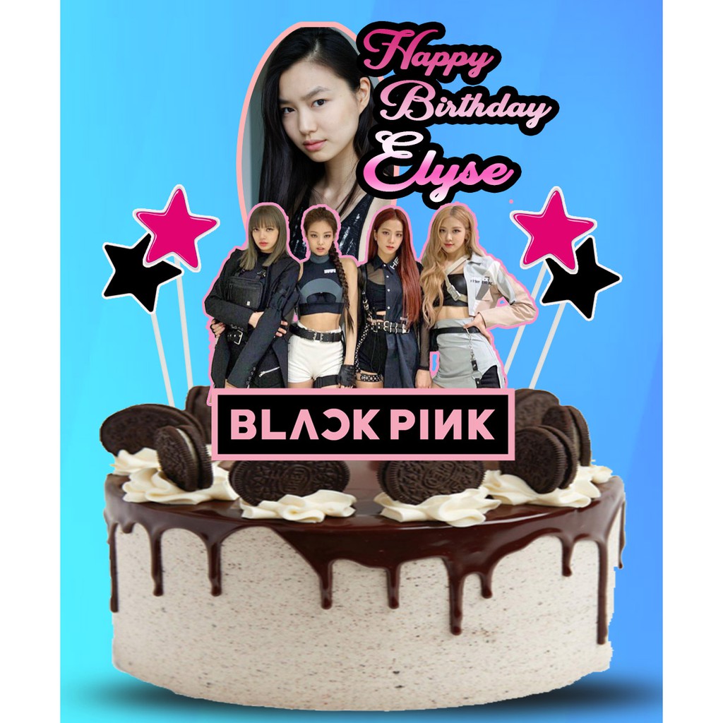 Black Pink Cake Topper Themed Set COD | Shopee Philippines