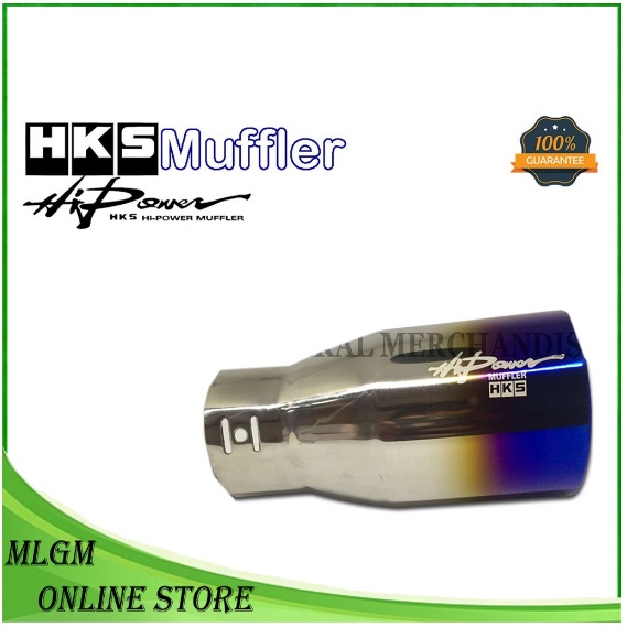 HKS inlet Universal Burnt Titanium Car Exhaust Tail Pipes Muffler Tip ...