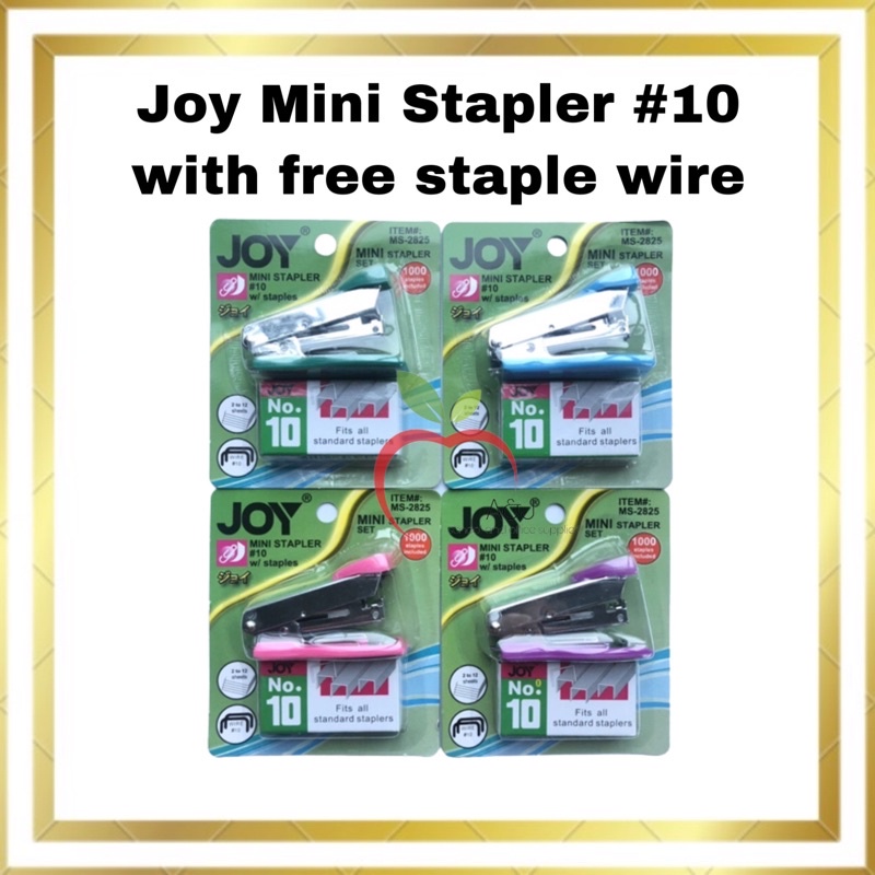 Joy Mini Stapler #10 with free staple wire | Shopee Philippines